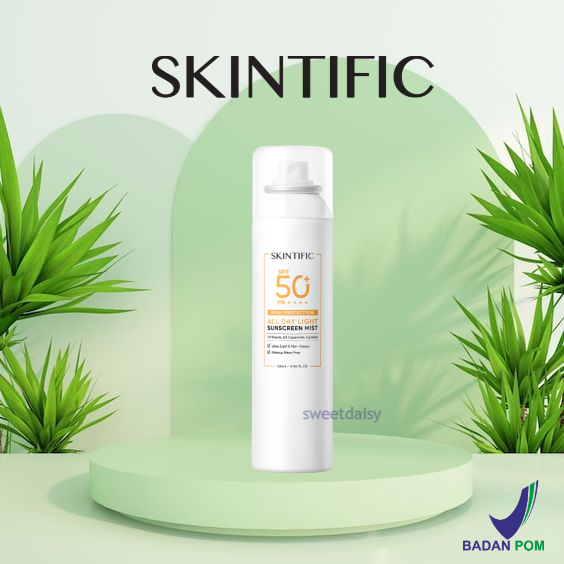 Jual SKINTIFIC All Day Light Sunscreen Mist SPF50 PA++++ - Sunscreen Spray Anti UV Wajah/Body ...