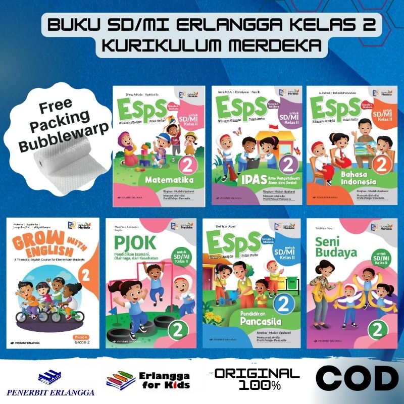 Jual BUKU SD ERLANGGA KURIKULUM MERDEKA KELAS 2 // ESPS kelas 2 | Shopee Indonesia