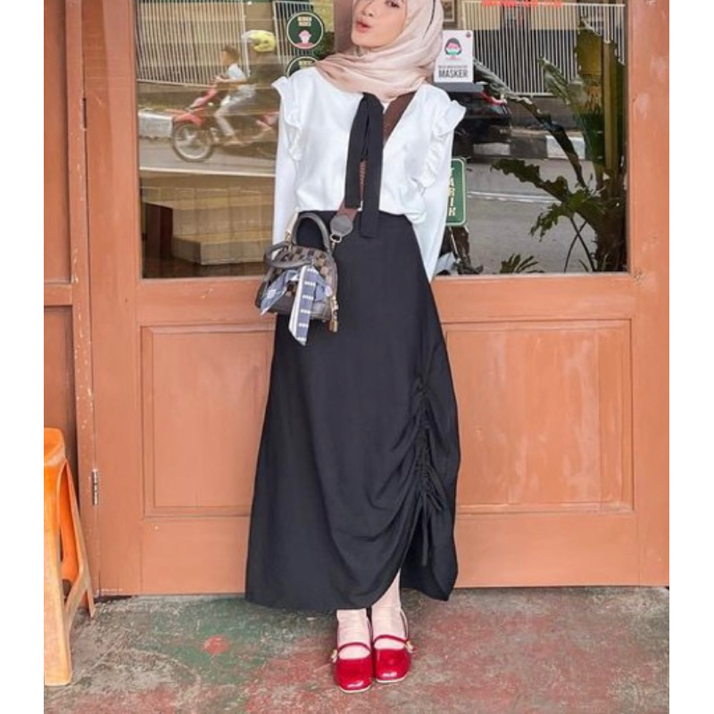 Jual Rok Serut / Rok Linen / Rok Plisket | Shopee Indonesia