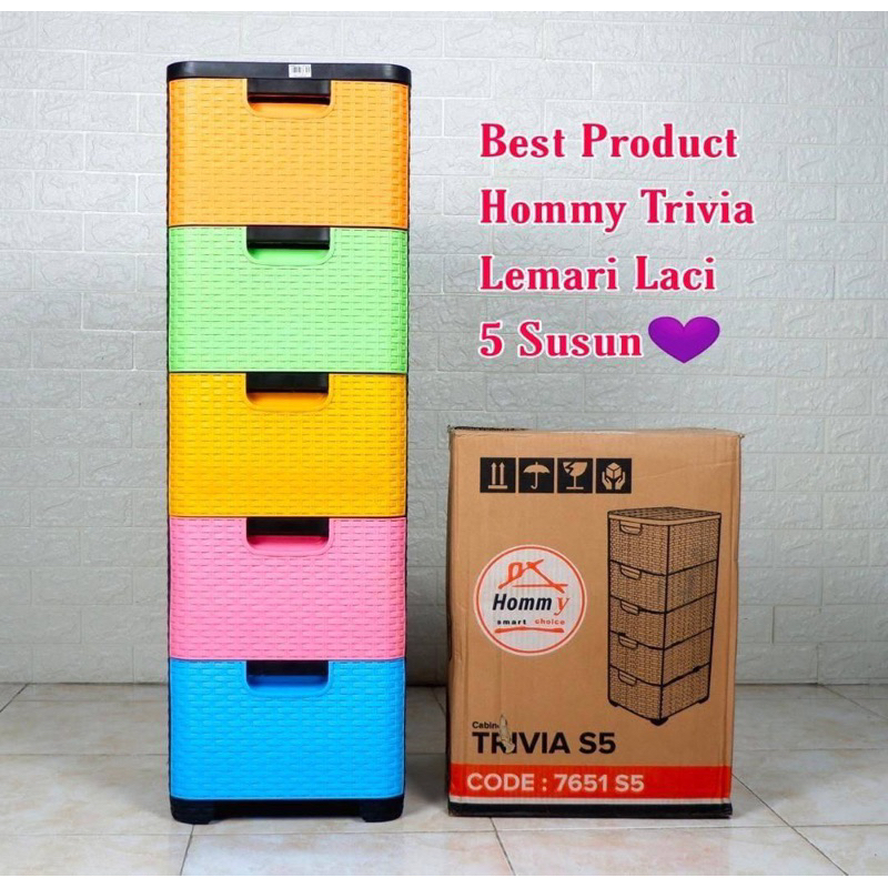 Jual Lemari Laci susun 5 / Rak serbaguna 5 laci / Lemari Plastik 5S ...