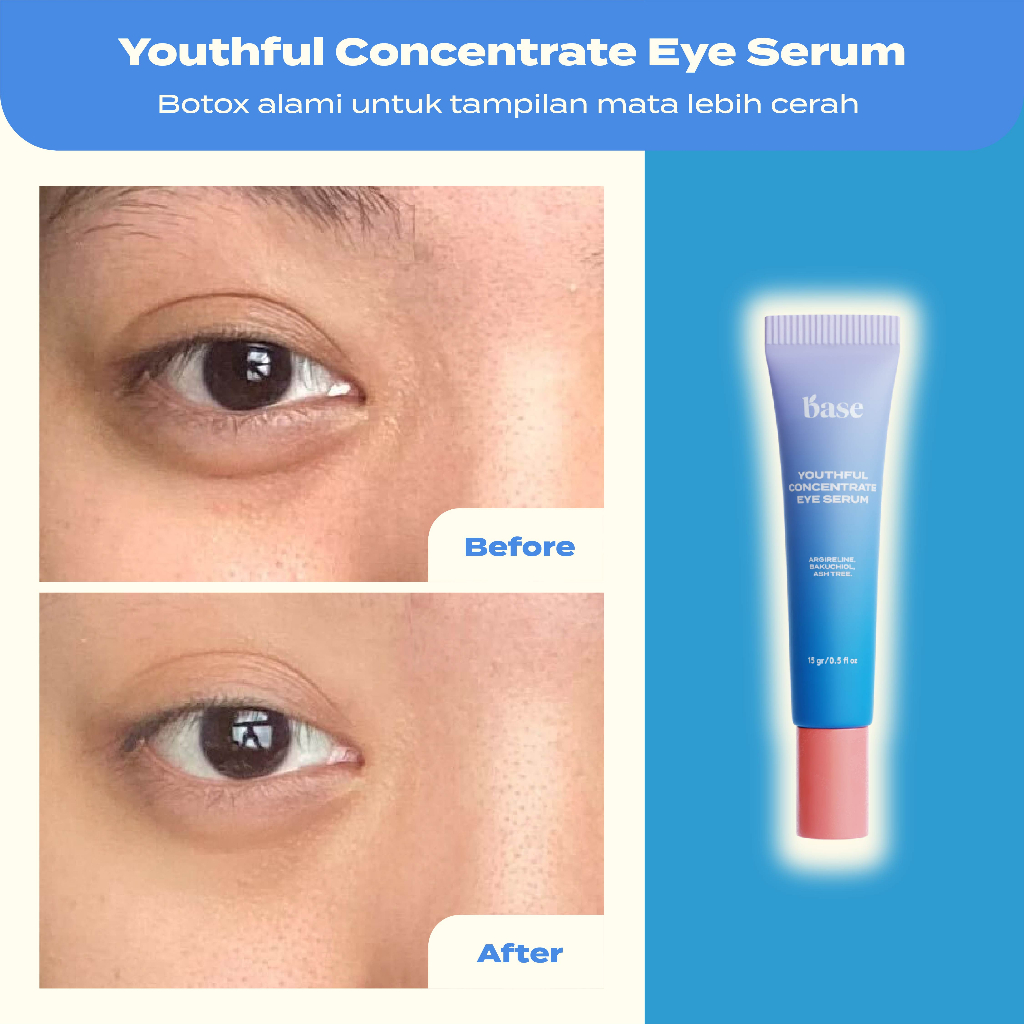 Jual BASE Youthful Concentrate Eye Serum atasi Mata Panda Menghitam, Kerutan dan Kantung Mata ...