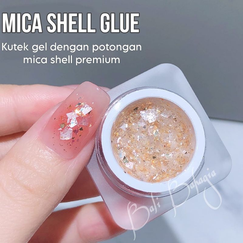 Jual Mica Seashell Flakes Glue Gel Kutek Gel dg Mika Seashell | Shopee ...