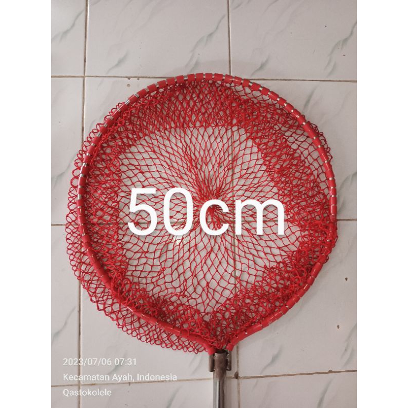 Jual Serokan Ikan Stainless besar Lele Galatama Jaring Nilon Gagang ...