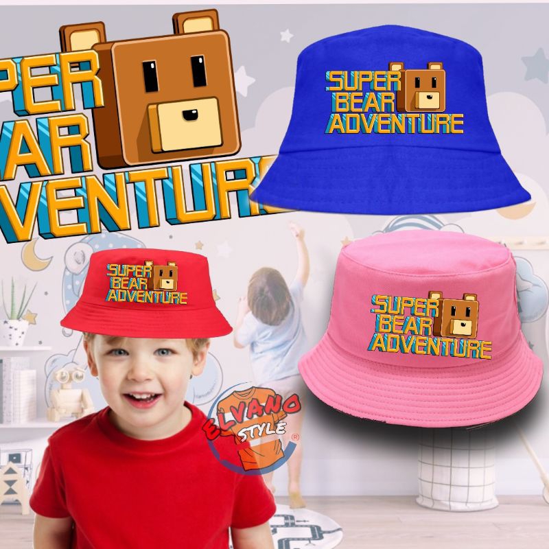 Jual TOPI BUCKET ANAK SUPER BEAR ADVENTURE/ TOPI ANAK | Shopee Indonesia