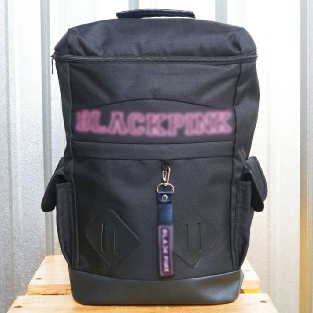 Jual Tas Ransel Sekolah Backpack Blackpink Bag School Hitam Kpop Jennie ...