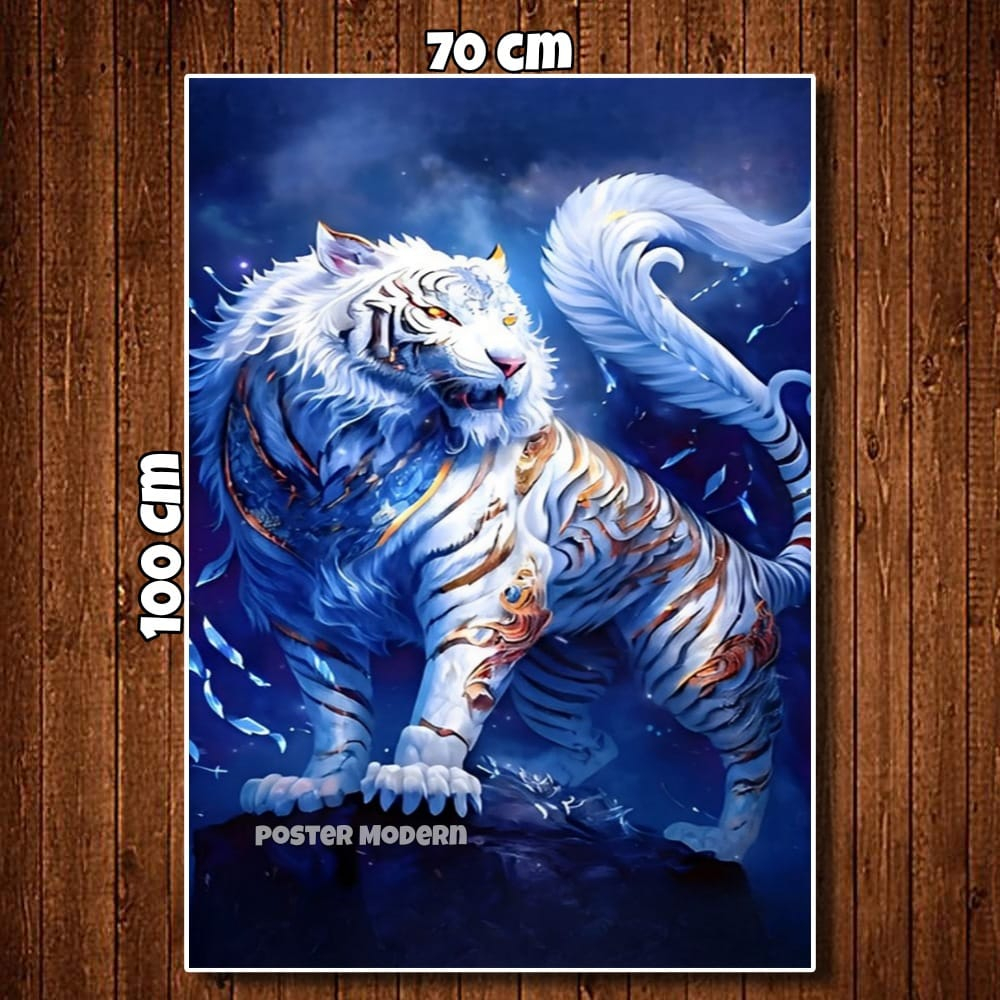 Jual Hiasan dinding Xtra Jumbo Poster Gambar Harimau Putih Code35 ...