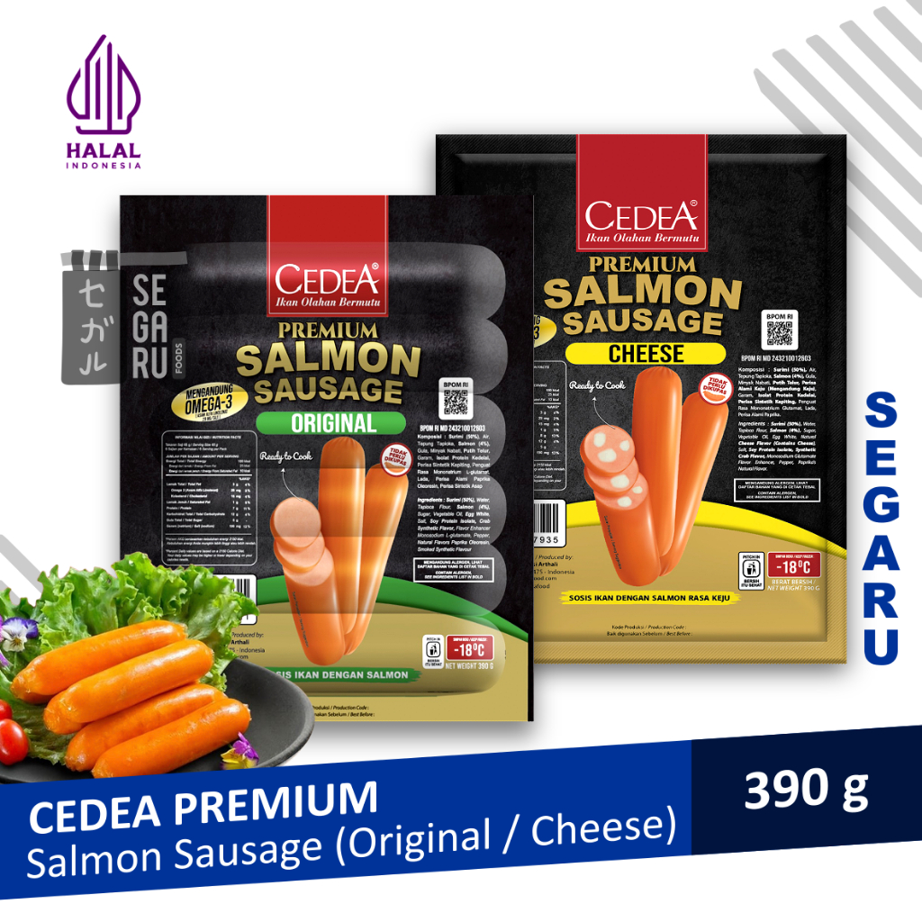 Jual CEDEA Sosis Salmon Premium | Salmon Sausage 390 Gram | Shopee ...