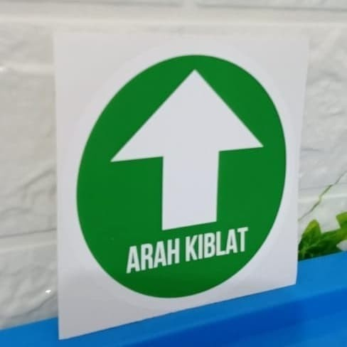 Jual Sign Stiker Arah Kiblat Hijau / Sticker Penunjuk Arah Kiblat ...
