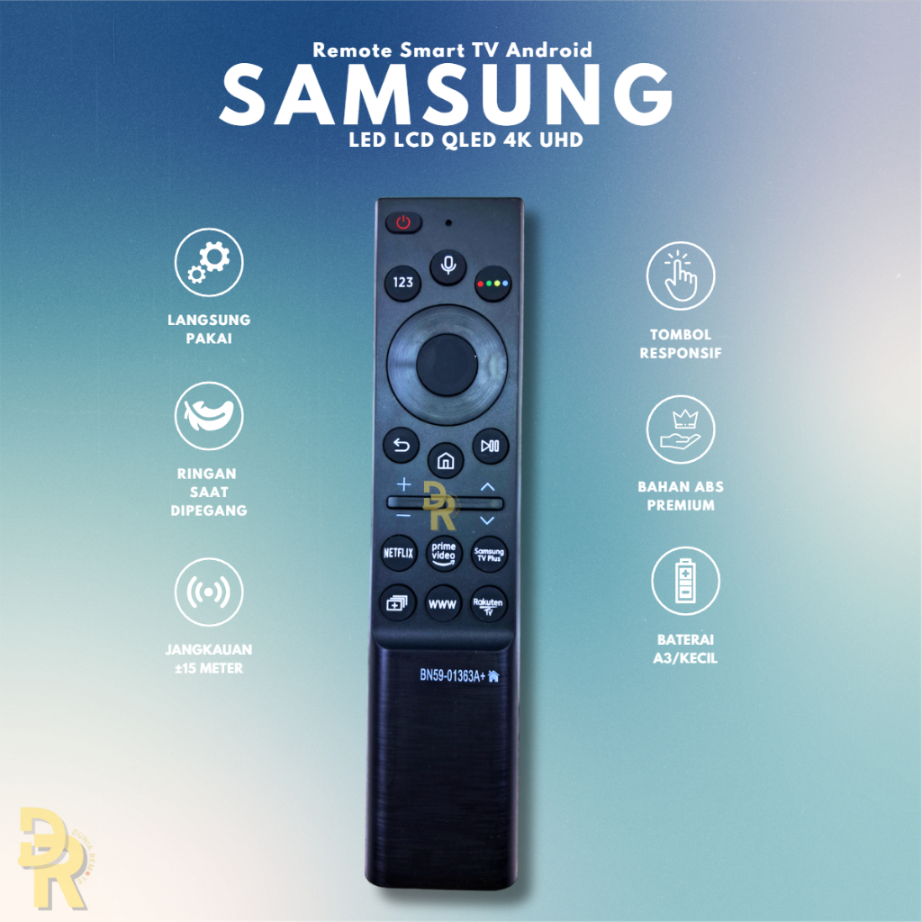 Jual Remot Remote TV SAMSUNG Android Smart LED LCD 363A+ UHD 4K QLED ...