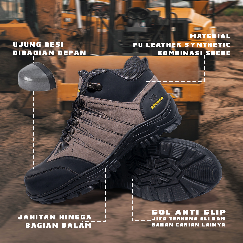 Jual Sepatu Safety Pria Proyek ujung Besi - Septy Shoes Boot Original ...