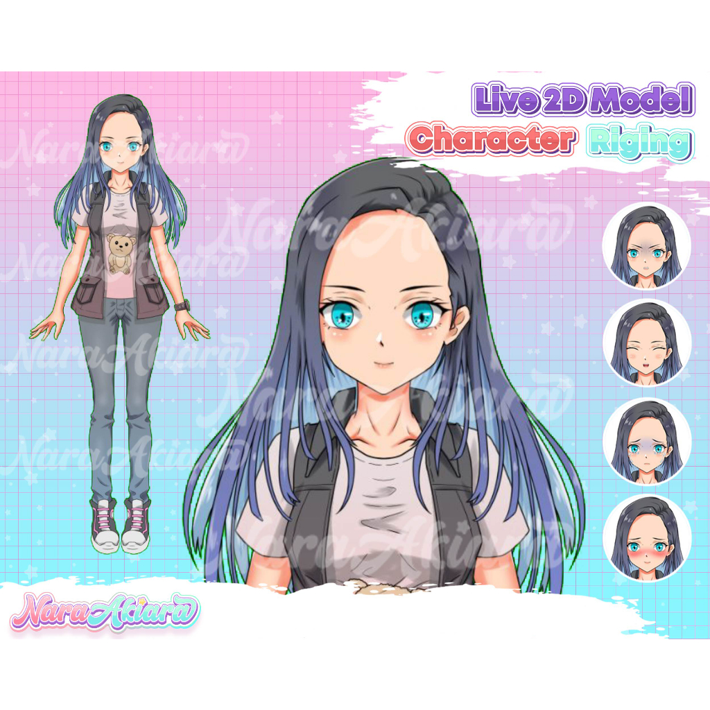 Jual Karakter Anime Vtuber Live2D Siap Pakai untuk Kontenmu, Live2D ...