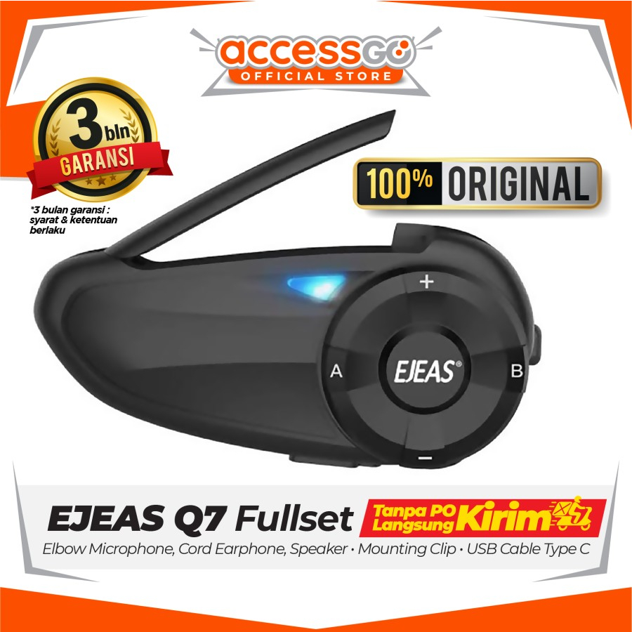 Jual EJEAS Q7 Bluetooth Radio FM Intercom Helm 7 Rider Helmet | Shopee ...