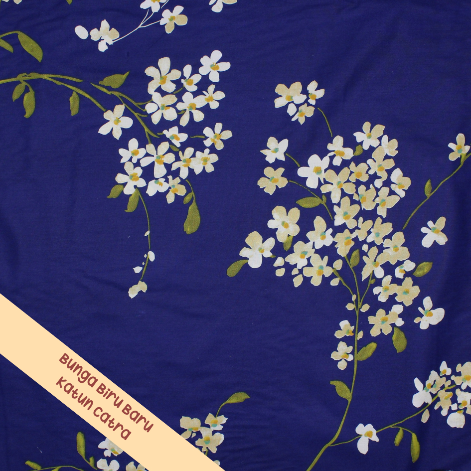 Jual KAIN KATUN CATRA METERAN MOTIF BUNGA [FLOWER SERIES l UNGU PINK ...