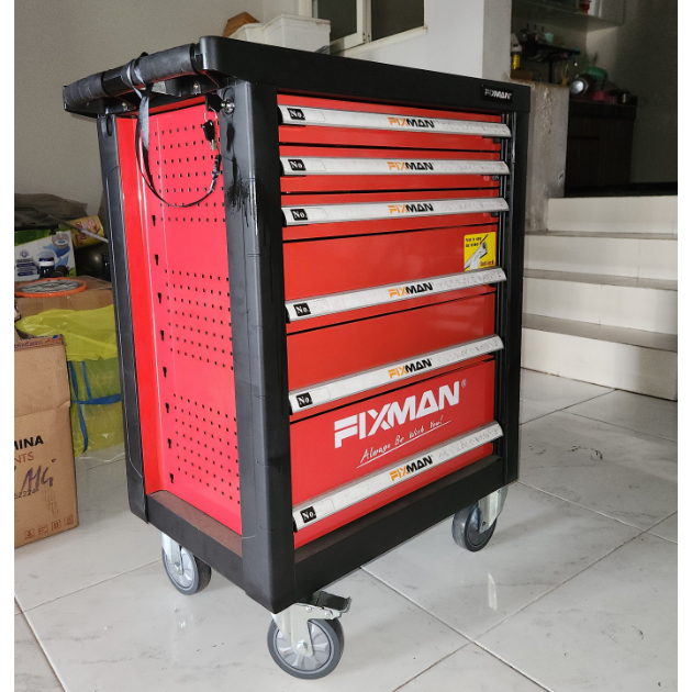 Jual Lemari Tool Box Trolley Rol 6 Laci Fixman Drawer Roller Cabinet F1Rp6 Shopee Indonesia