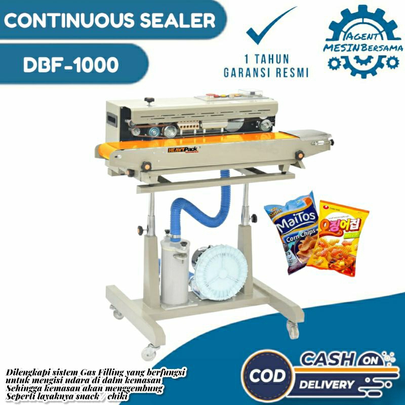 Jual Mesin Continuous Band Sealer DBF-1000 Mesin Segel Plastic Kemasan ...