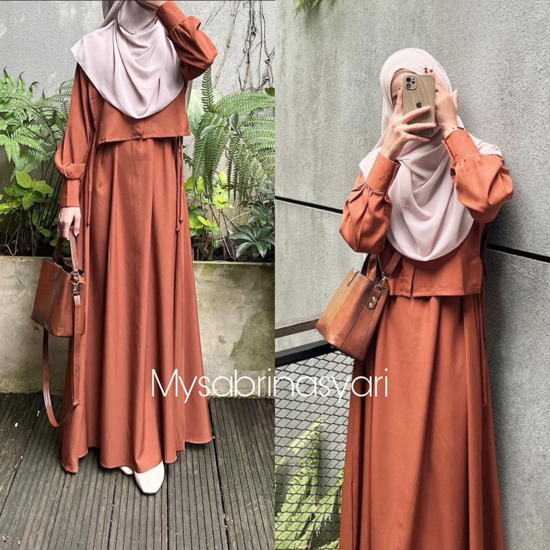Jual TIFFANY DRESS by SABRINA - GAMIS POLOS VEST ROMPI BAHAN SHAKILA ...