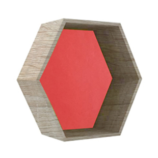 Jual INTERIO Ambalan Dinding Honeycomb Red 4583 | Shopee Indonesia