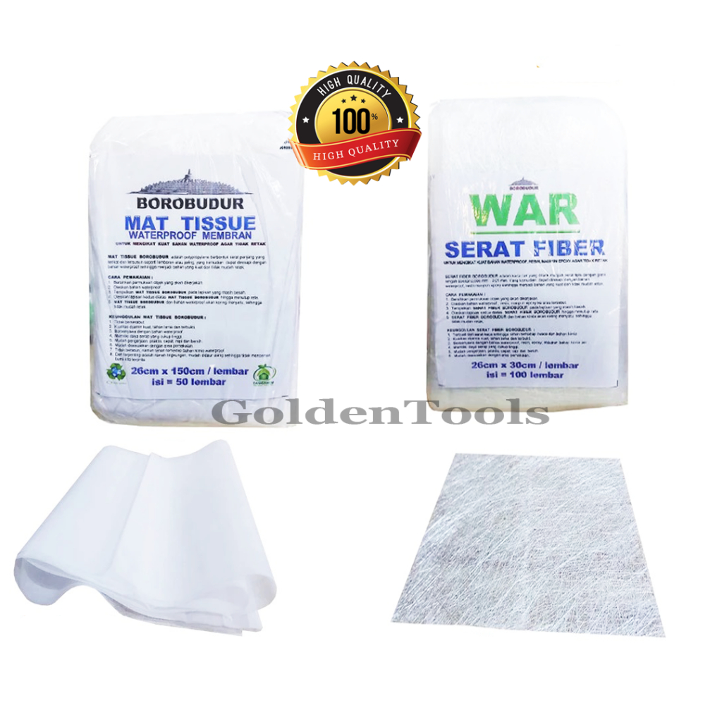 Jual Serat Fiber Aquaproof Fiberglass Matt lembaran Serat tisu Kain ...