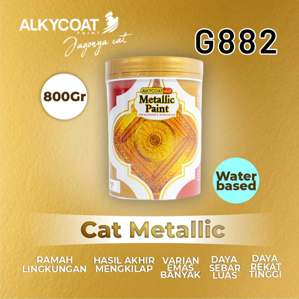 Jual CAT METALLIC PAINT WATERBASED / Cat Dekoratif/ Cat Gypsum / Cat ...