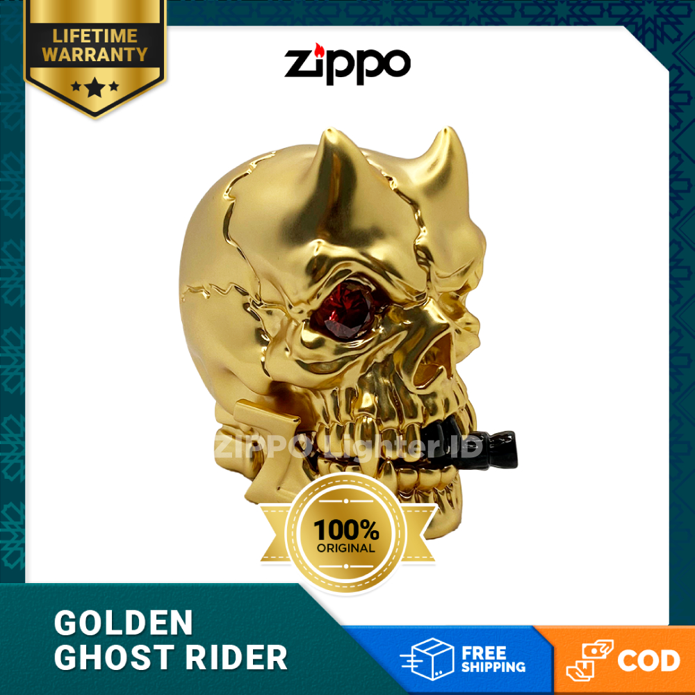 Jual Korek Api Zippo Golden Ghost Rider | Shopee Indonesia