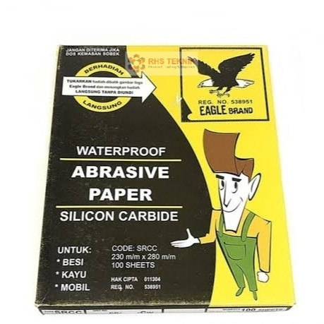 Jual Amplas duco Eagle grit 120 - 320 Waterproof Abrasive Paper isi ...