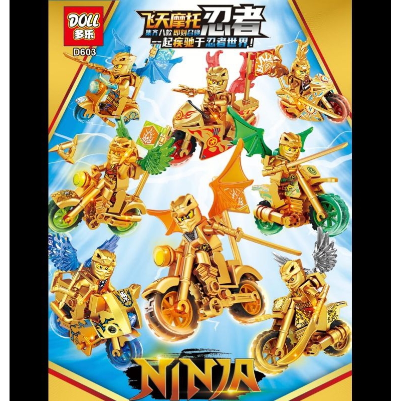 Jual Mainan anan figure ninja motor Ninjago golden ninja naga dragon ...