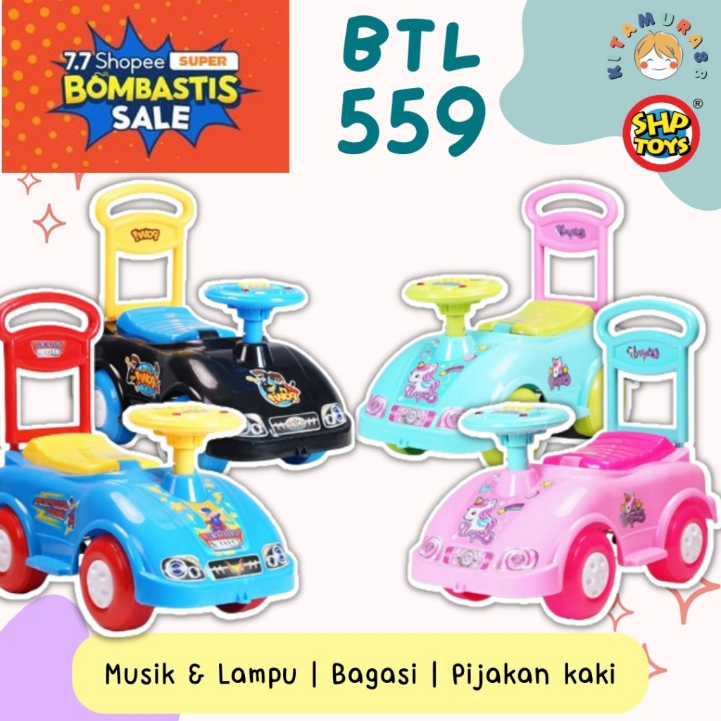 Jual Mainan Mobil Anak BTL 559 SHP TOYS-Maenan Mobilan Dorong Tunggang ...