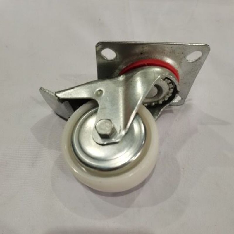 Jual roda nilon 3 inch hidup rem/roda nilon 3" rem | Shopee Indonesia