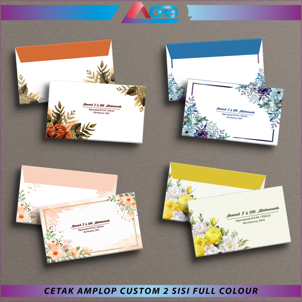 Jual Cetak Amplop Kondangan Nyumbang 2 Sisi Costum Nama Alamat Ucapan ...