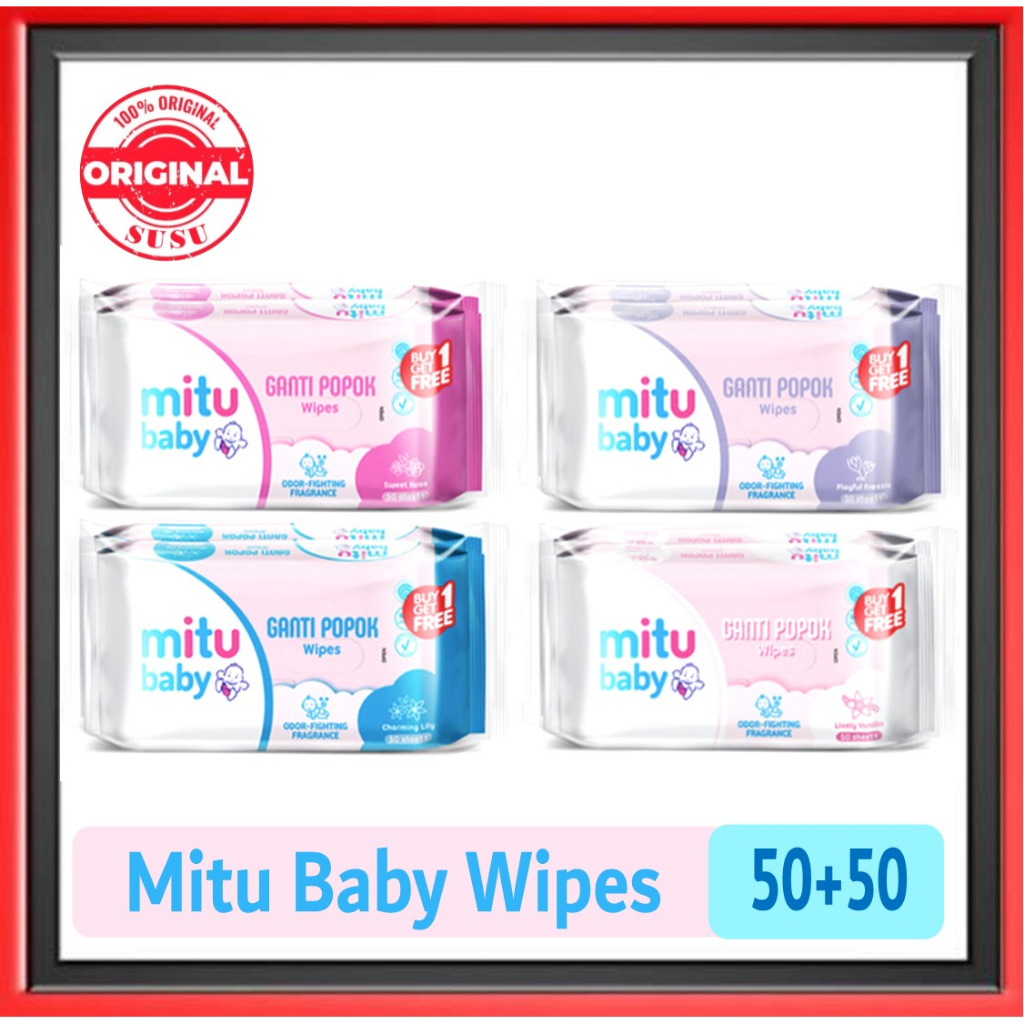 Jual Mitu Baby Wipes Tissue Basah 50+50s | Shopee Indonesia