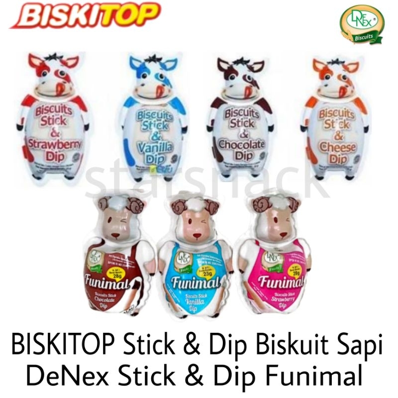 Jual Biskitop Sapi De nex Funimal Biscuit Stick n Dip 10 bj | Shopee ...