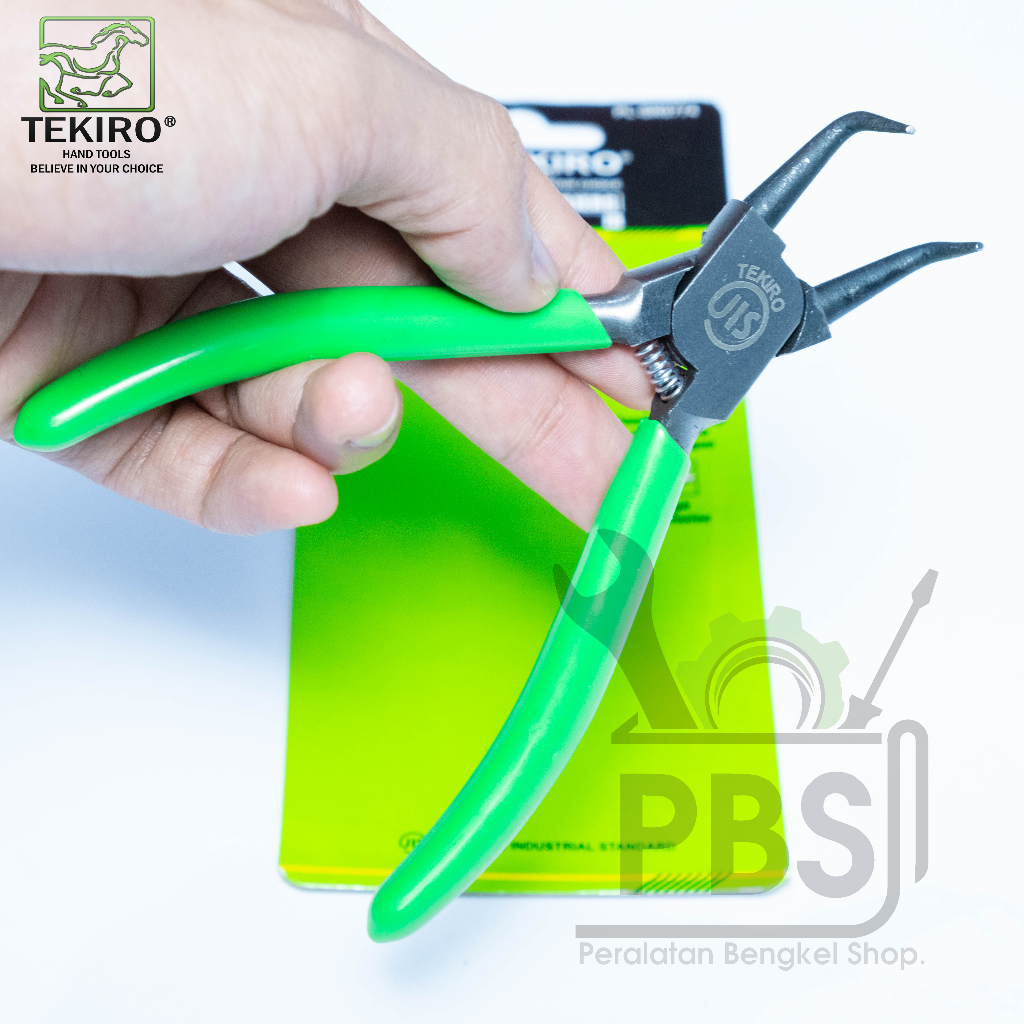 Jual Tang snapring TEKIRO Bengkok (Nutup) 5" . Tang spi snap ring ...
