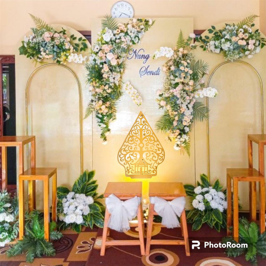 Jual Wayang Gunungan T 80 Dekorasi Wayang Gunungan Backdrop Lamaran Set ...