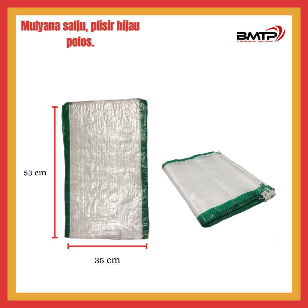 Jual Karung Beras 10 kg transparan putih susu merk Mulyana /per 50 ...
