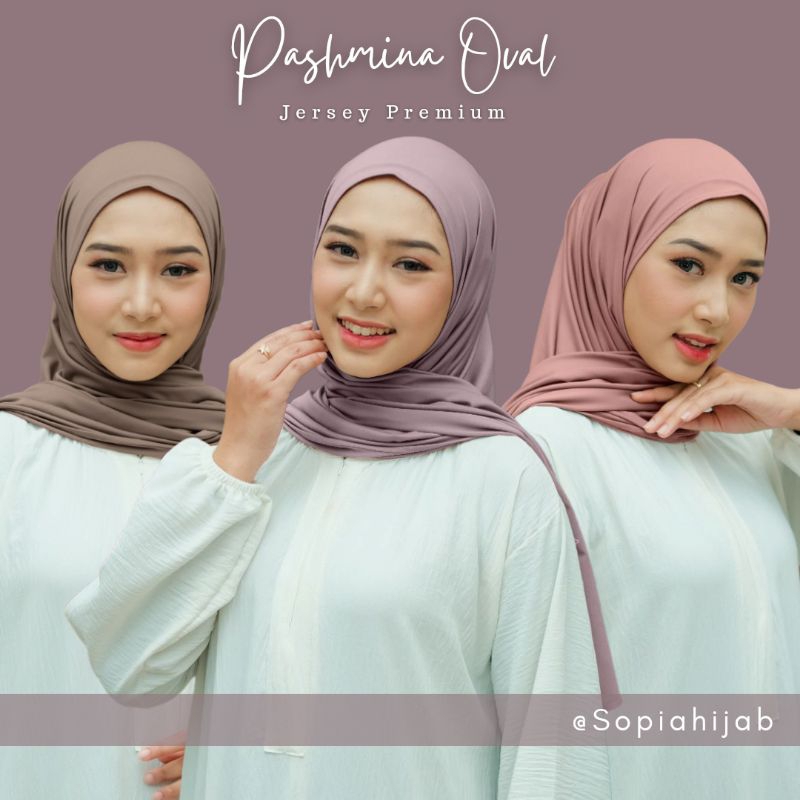 Jual Pashmina jersey oval Pasmina Instan Oval Jersy premium | Shopee ...