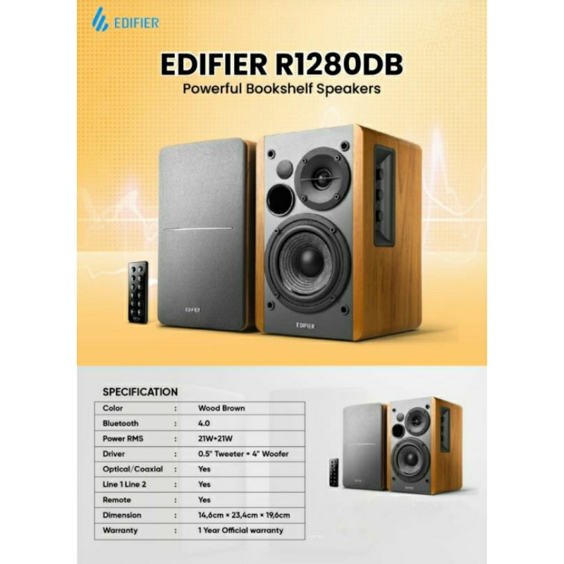 Jual Edifier R1280db speaker aktip Edifier R1280db/R1280DB original | Shopee Indonesia