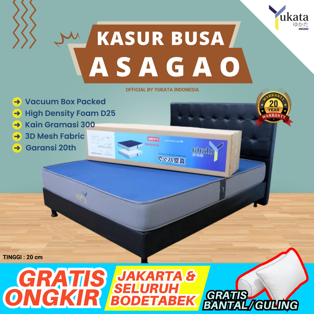 Jual KASUR BUSA ASAGAO INOAC YUKATA 100% ORIGINAL [TEBAL 20 CM] MATRAS ...