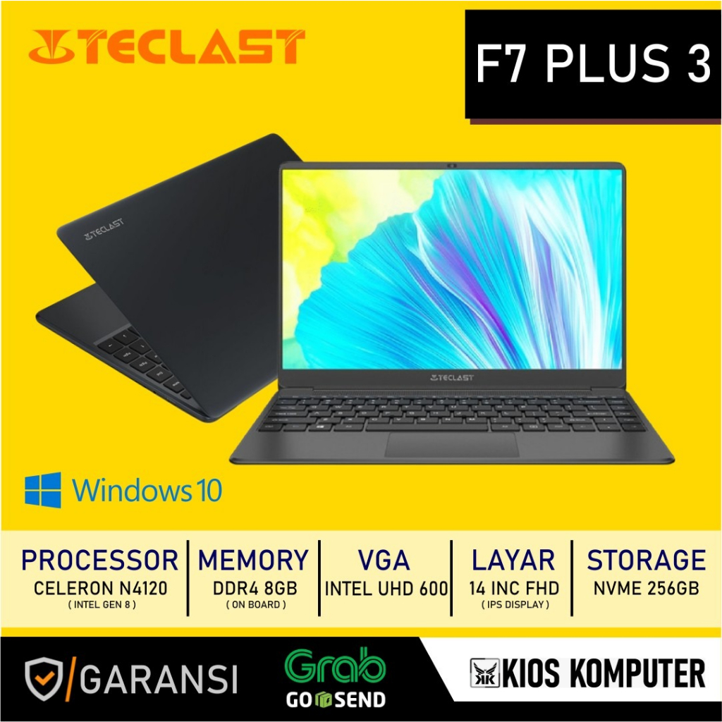 Jual TECLAST F7 PLUS 3 N4120 8GB RAM DDR4 256GB SSD 14 INCH FHD W10 | Shopee Indonesia