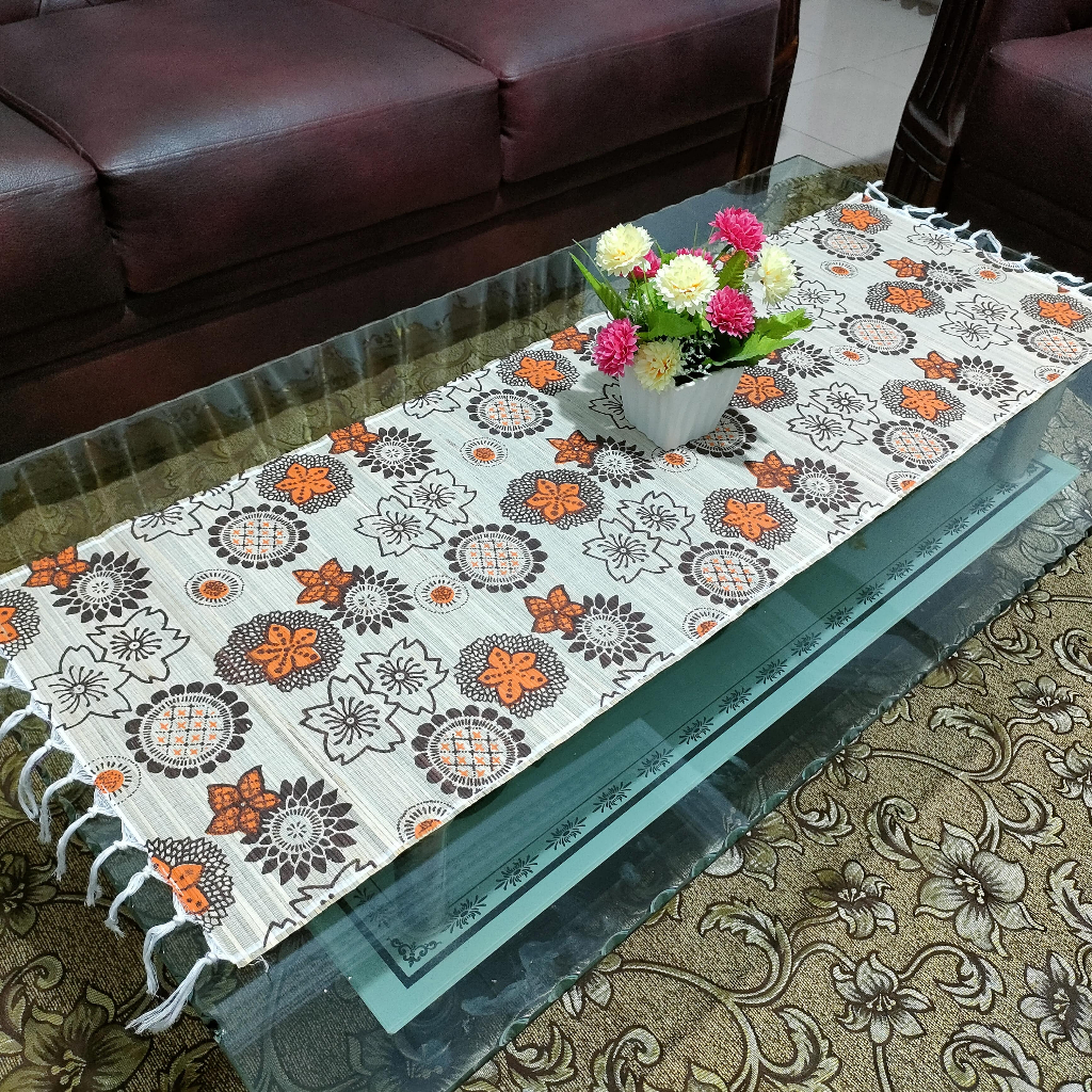 Jual Taplak Meja Tamu Tenun Mendong Table Runner Lebaran Aesthetic ...