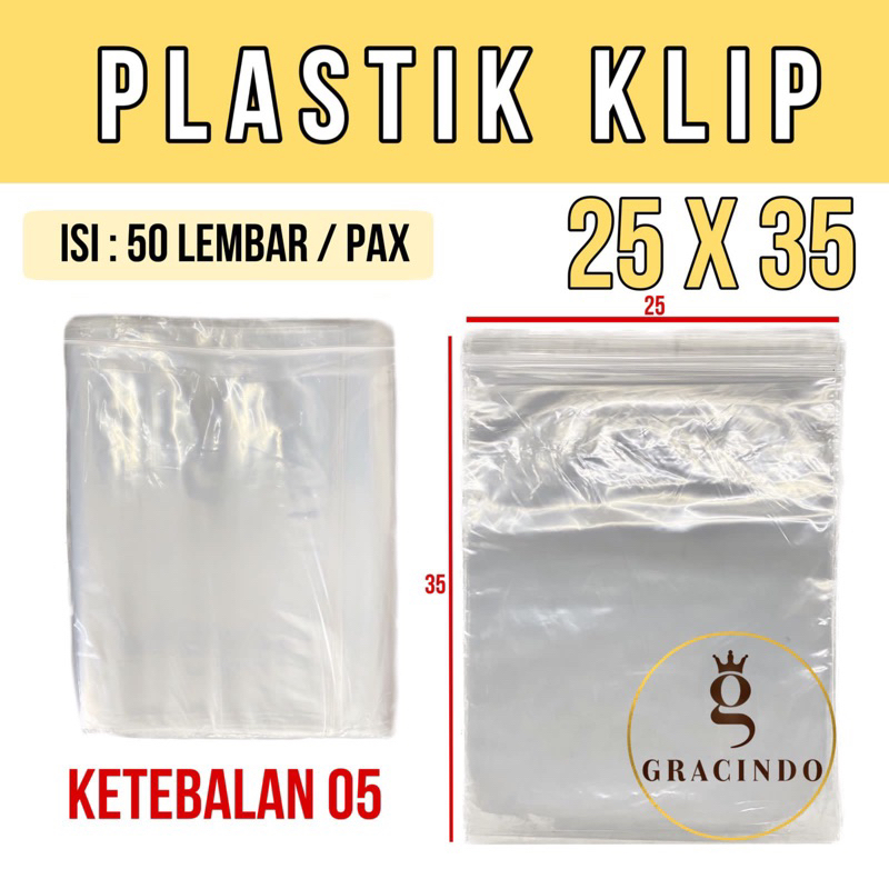Jual 50 LEMBAR / PLASTIK KLIP 25x35 05 PELASTIK ZIPLOCK ZIP LOCK ZIPLOK ...