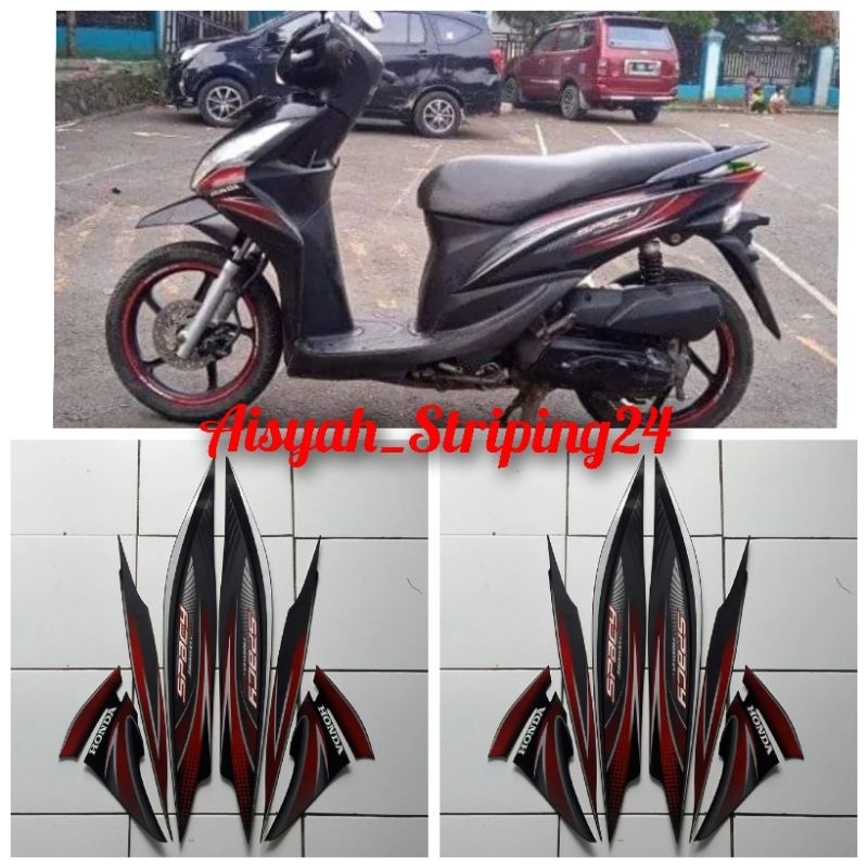 Jual STIKER STICKER STRIPING LIS LES POLET BODY MOTOR HONDA SPACY 2012 ...
