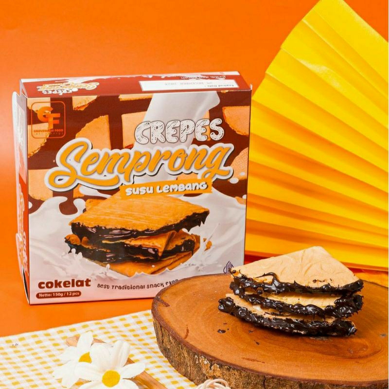 Jual Semprong Susu Lembang | Isi 12 | 165 gram | Crepes Bandung ...