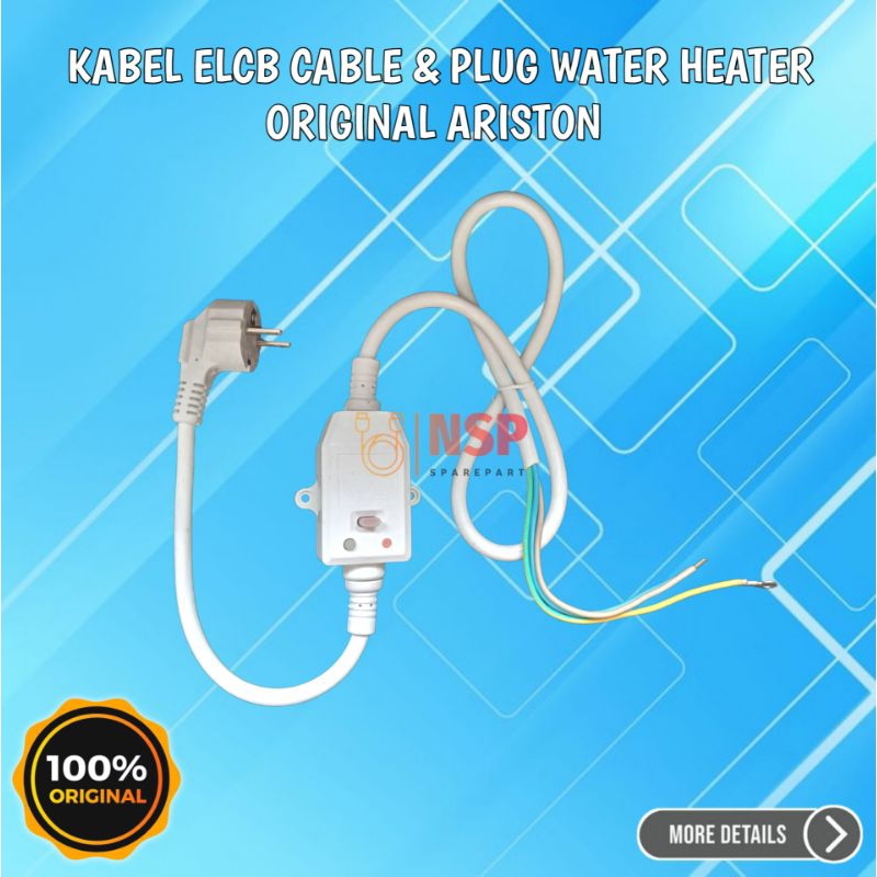 Jual Kabel ELCB Cable & Plug Water Heater Wasser Ariston Original ...