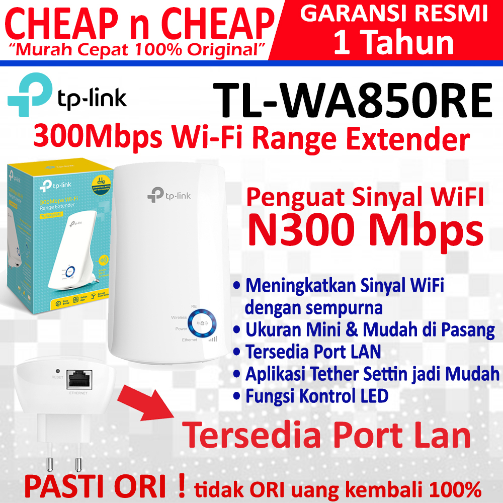 Jual WiFi Extender TP-Link TL-WA850RE - TPLink Penguat Sinyal Wi Fi Wi ...
