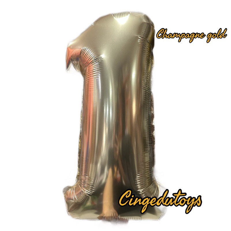 Jual NEW balon angka jumbo GOLD muda 80cm | Shopee Indonesia