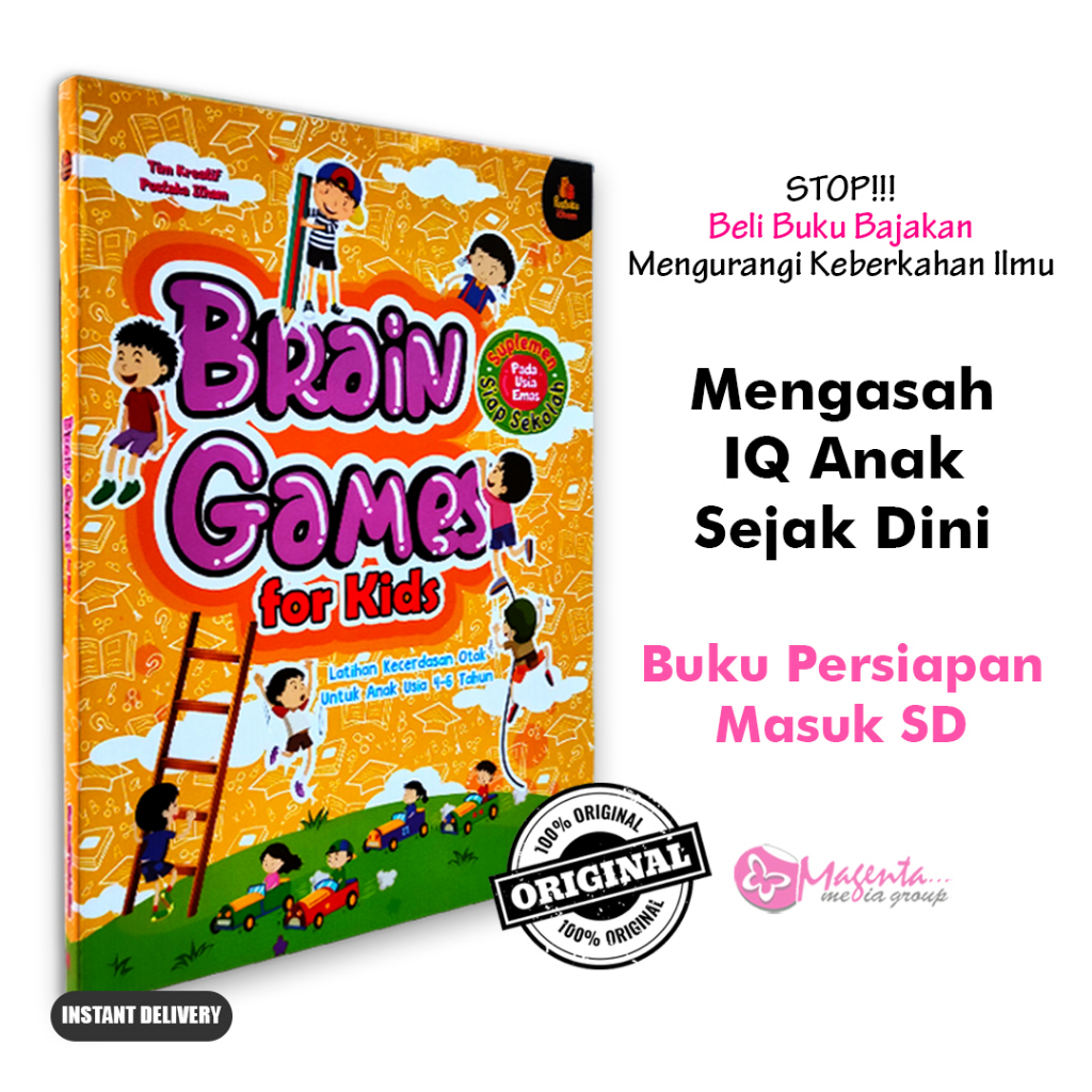 Jual BUKU ANAK TK & PAUD - BRAIN GAMES FOR KIDS | Shopee Indonesia