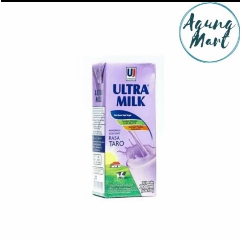 Jual Ultra Susu UHT Steril Slim Taro 200ml | Shopee Indonesia