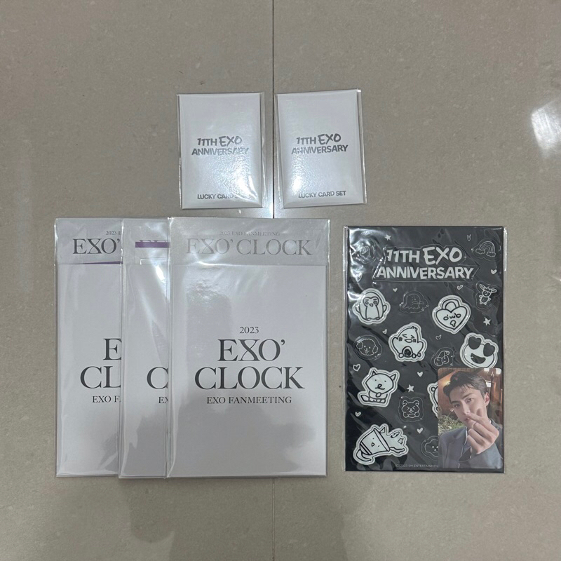 Jual EXO 2023 Fanmeeting EXO' CLOCK 11th ANNIV Beyond Live MD ar ticket photocard lucky card ...