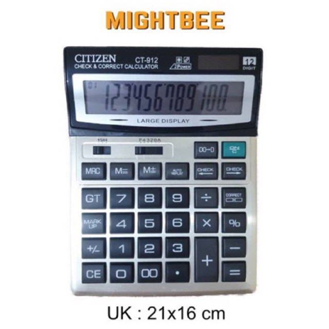 Jual Kalkulator Citizen CT 912 - Kalkulator Besar - Kalkulator 12 Digit | Shopee Indonesia