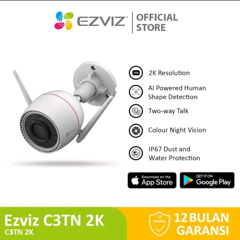 Jual Ezviz C3TN Outpro 3MP 2K Wifi Smart Ip Cam Home Outdoor Camera ...
